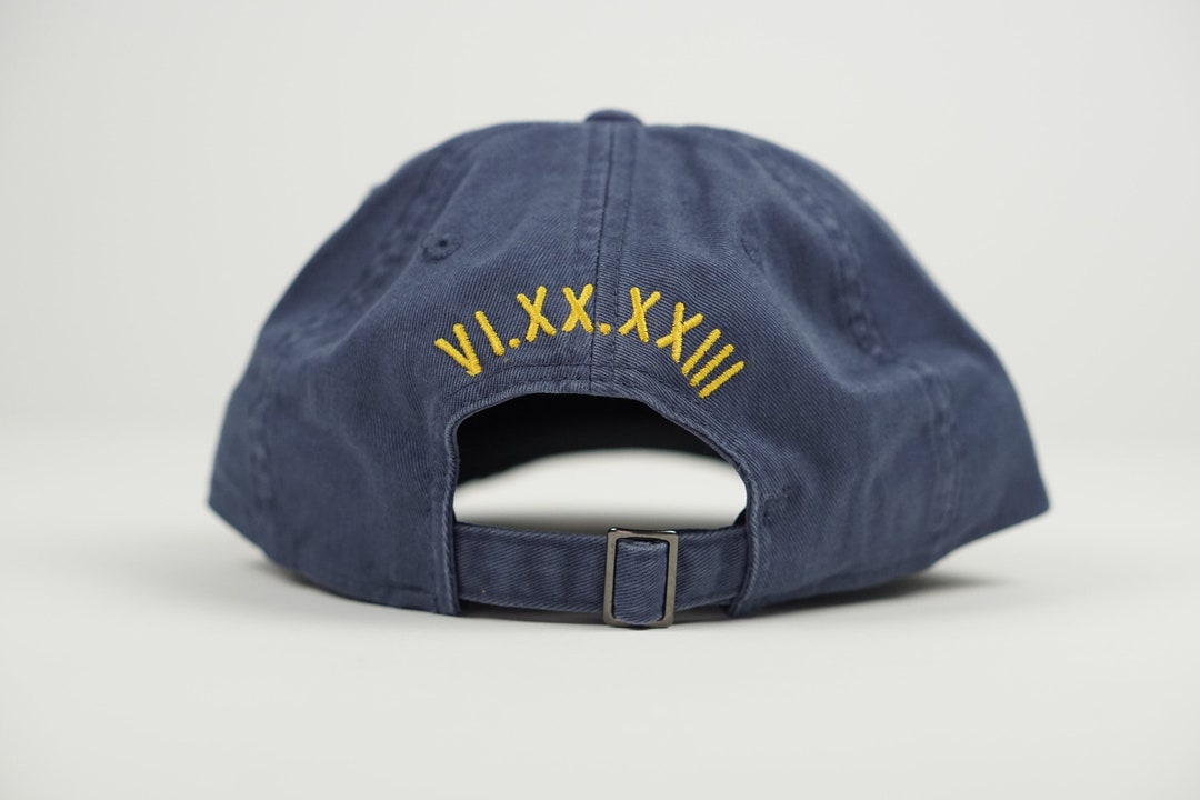 Roman Numerals Anniversary Date Custom Distressed Dad Hat | Baseball ...
