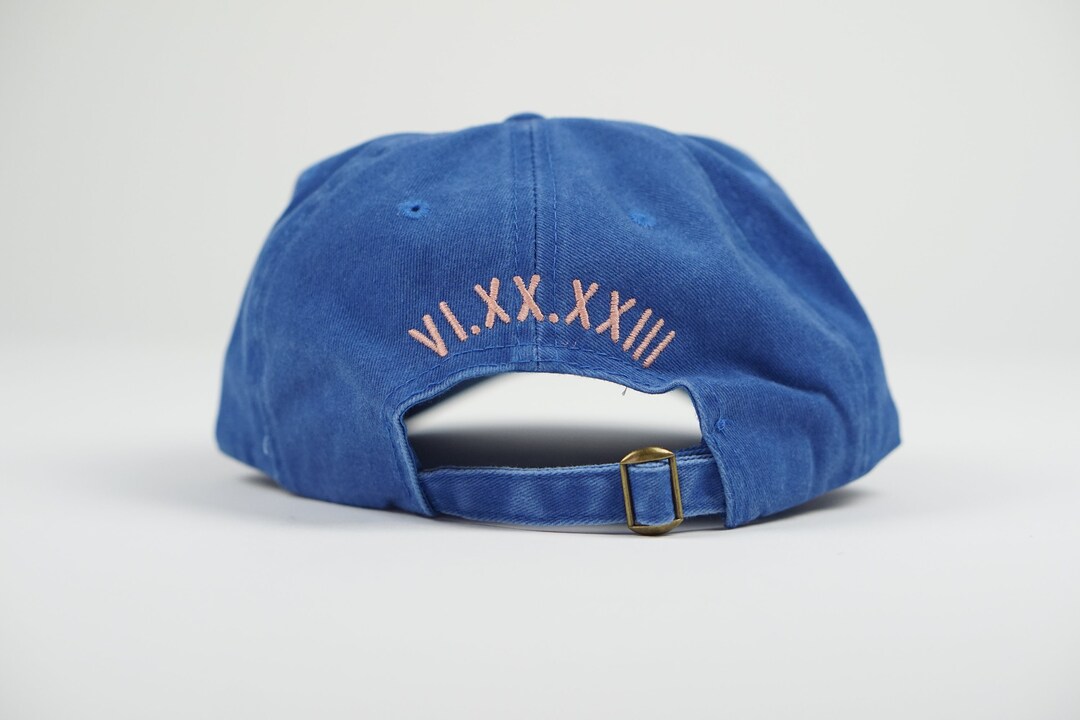 Roman Numerals Anniversary Date Custom Pigment-dyed Dad Hat | Baseball ...