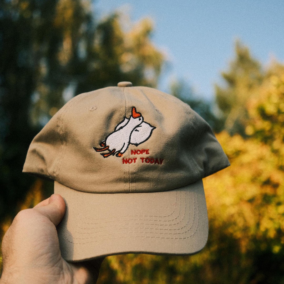Nope Not Today Goose Baseball Cap | Embroidered Hat | Baseball Cap ...