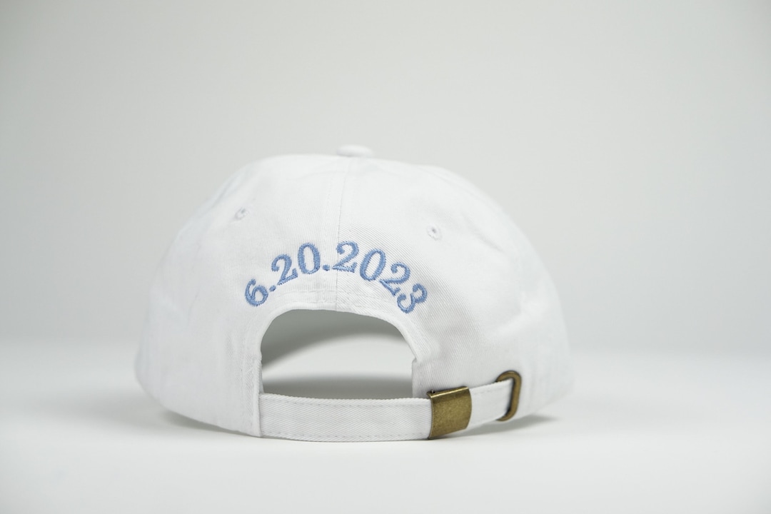 Anniversary Date Custom Dad Hat | Baseball Cap | Dad Hat | Embroidered ...