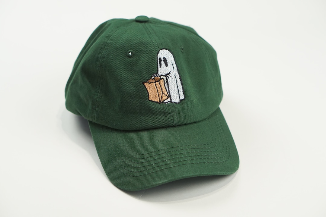 Trick or Treat Ghost Baseball Cap | Embroidered Hat | Halloween Baseball Cap | Ghost Dad Hat ...