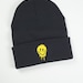 Smiley Face Drip Beanie Embroidered Beanie Aesthetic - Etsy