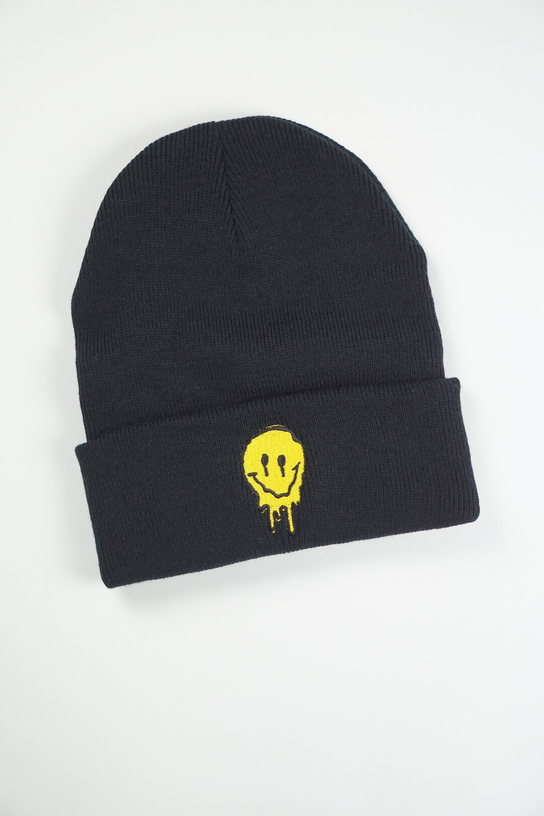 CLEARANCE Ready to Ship | Smiley Face Drip Beanie | Embroidered Beanie ...