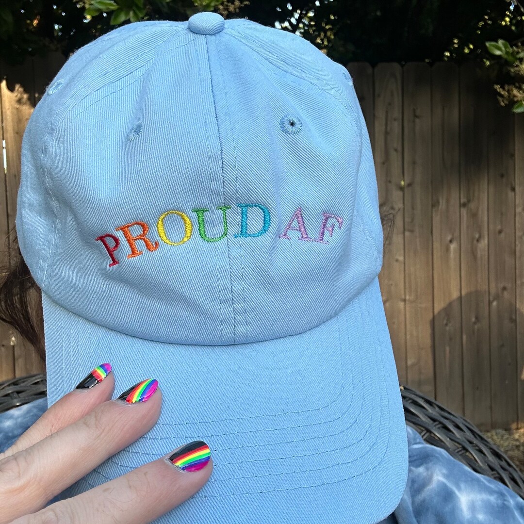 Proud AF Dad Hat | LGBTQ+ Pride | Baseball Cap | Dad Hat | Embroidered ...
