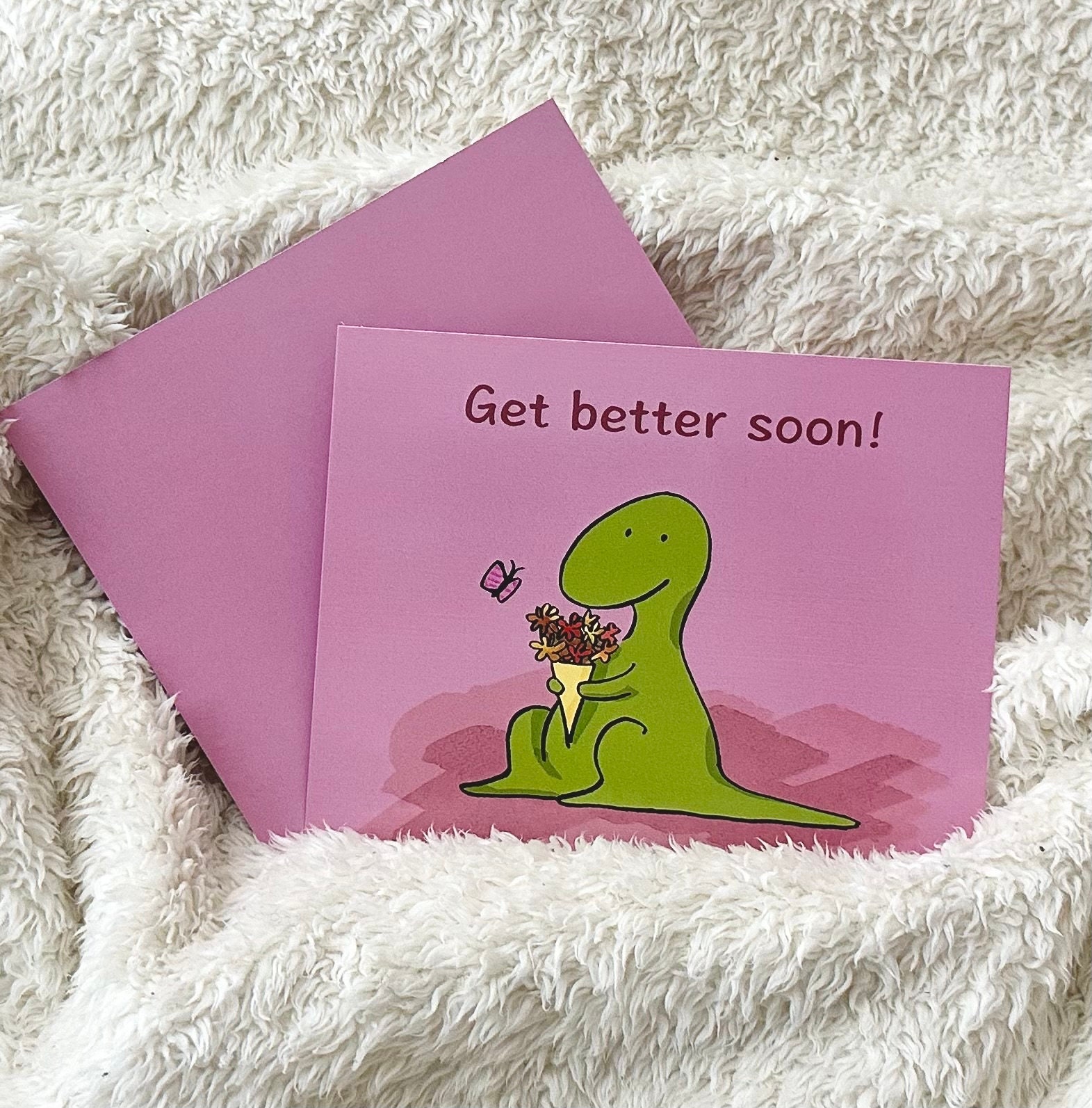 Get Better Soon Card Dinosaur - Etsy