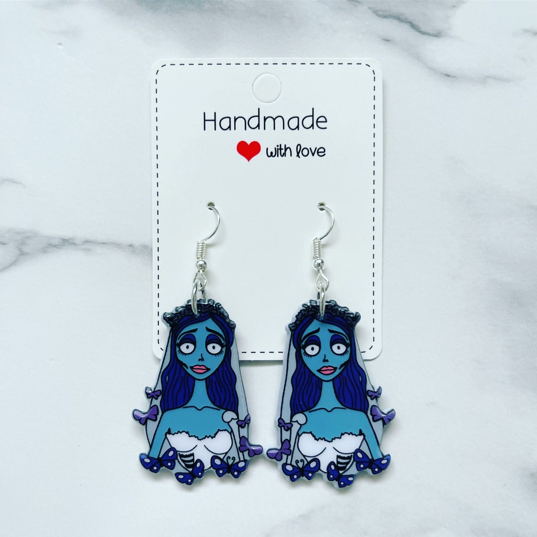 Halloween Corpse Bride Dangle Earrings - Etsy