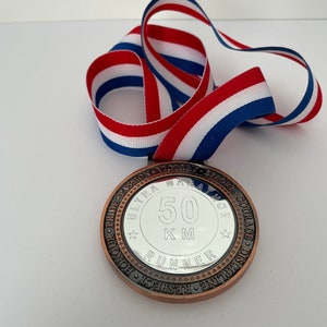 50KM ULTRA MARATHON Engraved Running Medal, Gold, Silver or Bronze ...