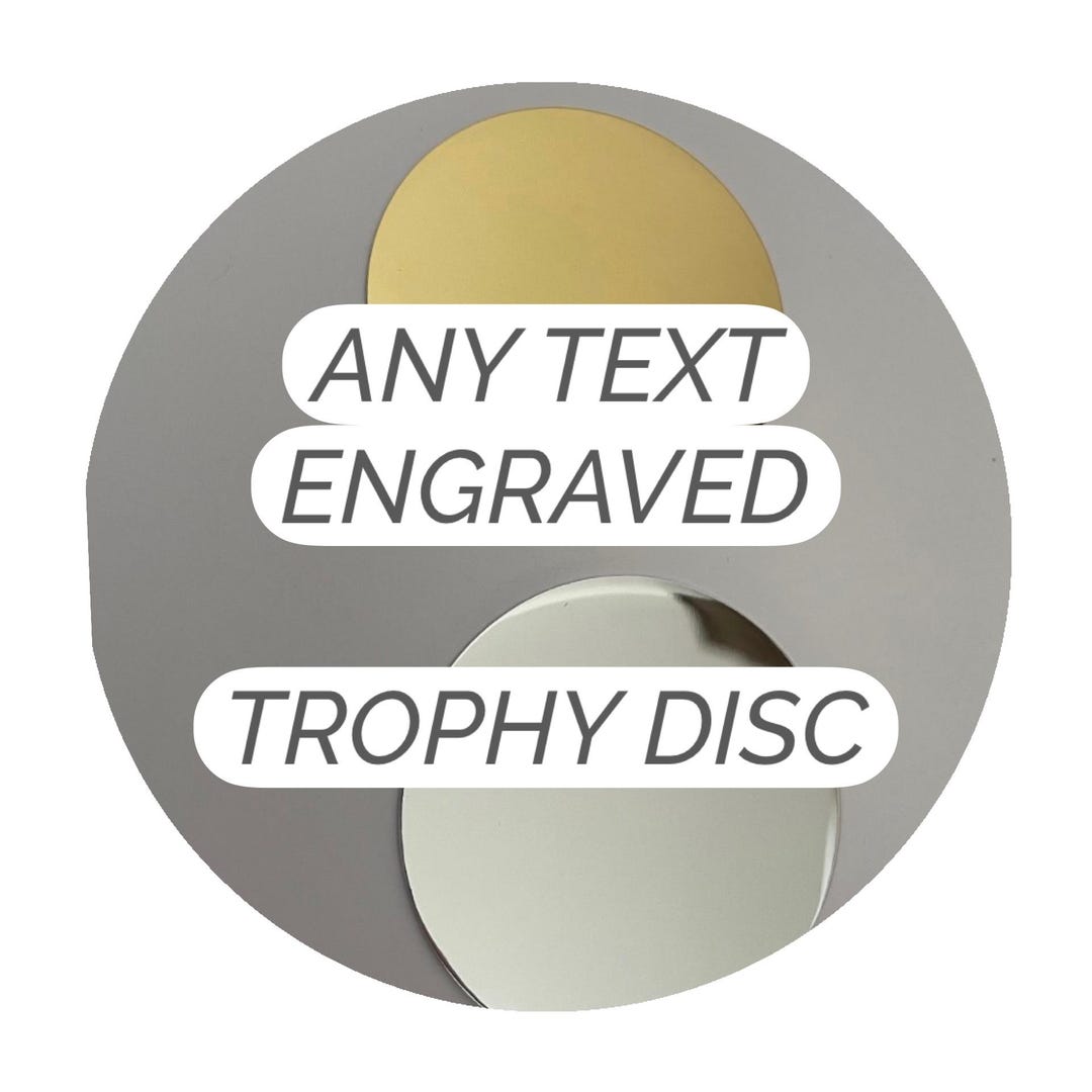 Personalised Engraved Trophy Plate: Gold or Silver Aluminum Disc - Etsy