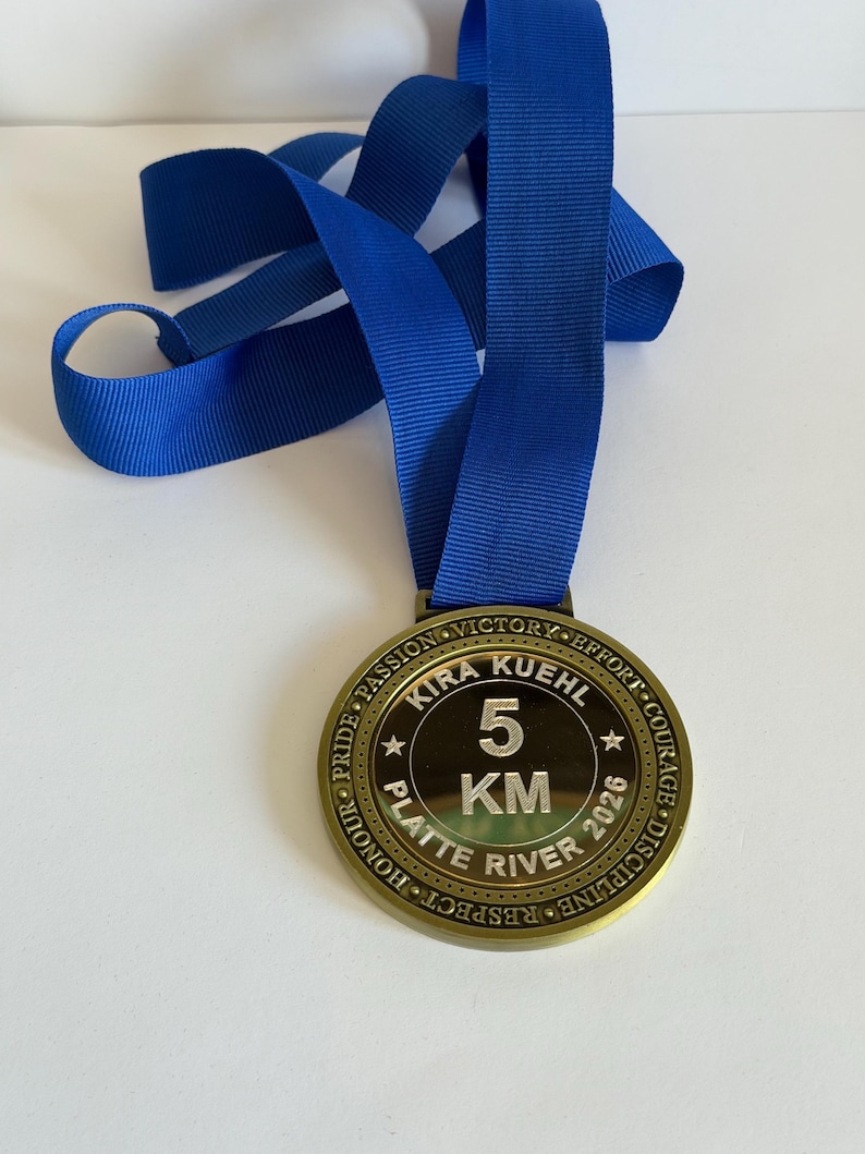 Custom Distance Personalised Running Medal, Engraved With Any Number ...