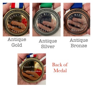 50KM ULTRA MARATHON Engraved Running Medal, Gold, Silver or Bronze ...