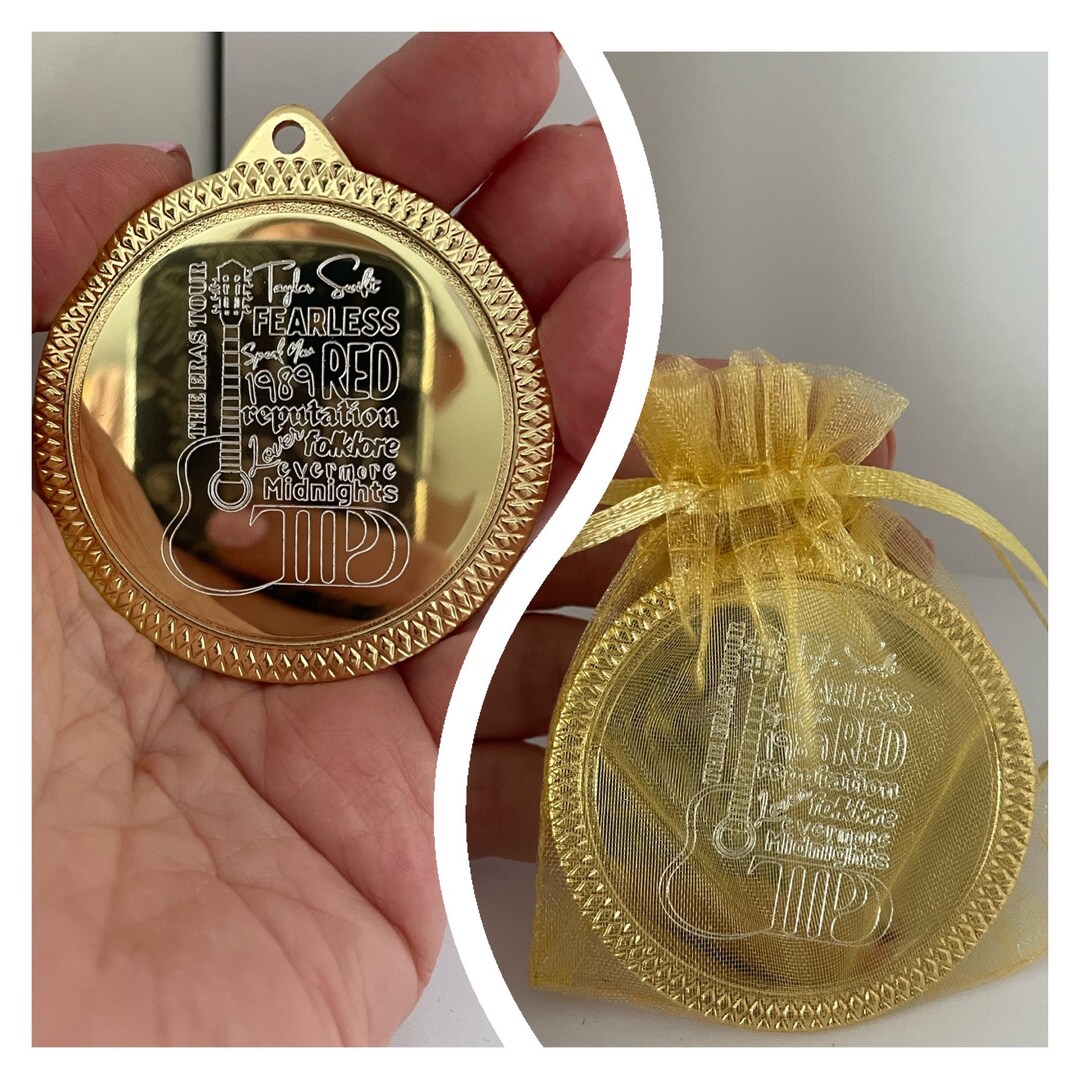 Taylor Swift Engraved Guitar Logo, Eras Tour Keepsake Medal, Memento ...