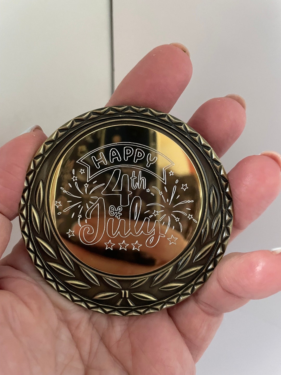 NEW 70mm MEDALLION Engraved Gold Medal, Add a Velvet Case, Personalised ...