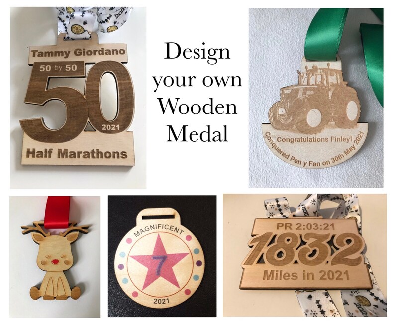 Custom Wooden Medal Design Your Own Bespoke Medal Any - Etsy UK