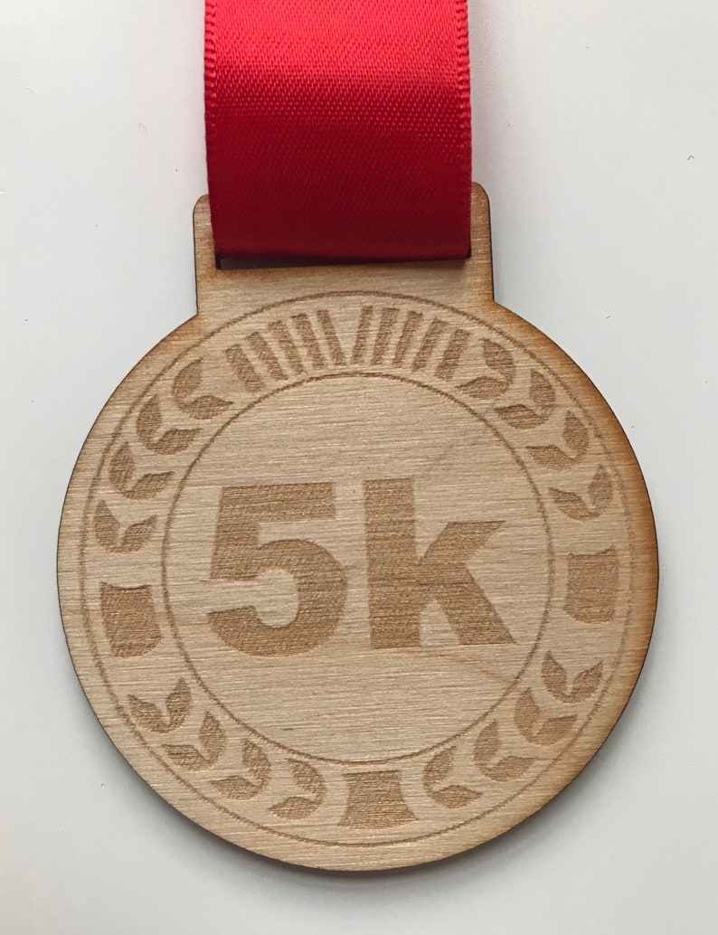 5K Wooden Running Medal - Etsy