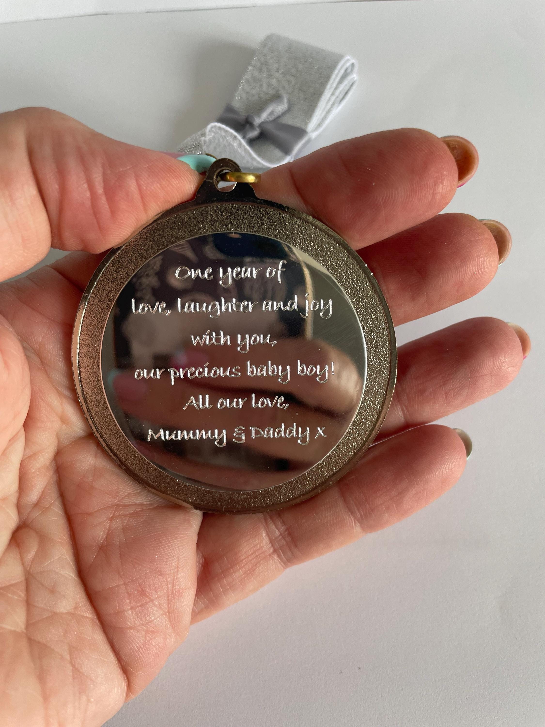 Engraved Medal: Gold, Silver or Bronze, Personalised Logo, Text, - Etsy
