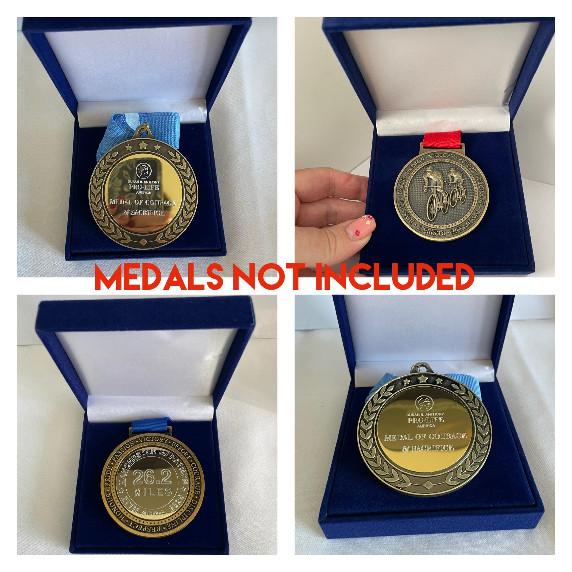 Blue Velvet Presentation Case: Engraved Gift Box for Jewellery, Medals ...