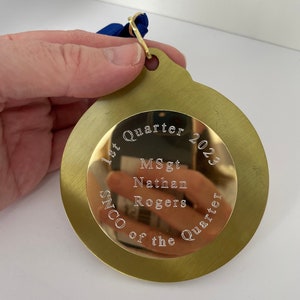 EXTRA LARGE 90mm GOLD Medal in a Velvet Case, Personalise With Engraved ...