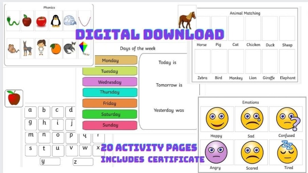 Toddler Busy Book Printable, Learning Book, Digital Download, SEN, EYFS ...