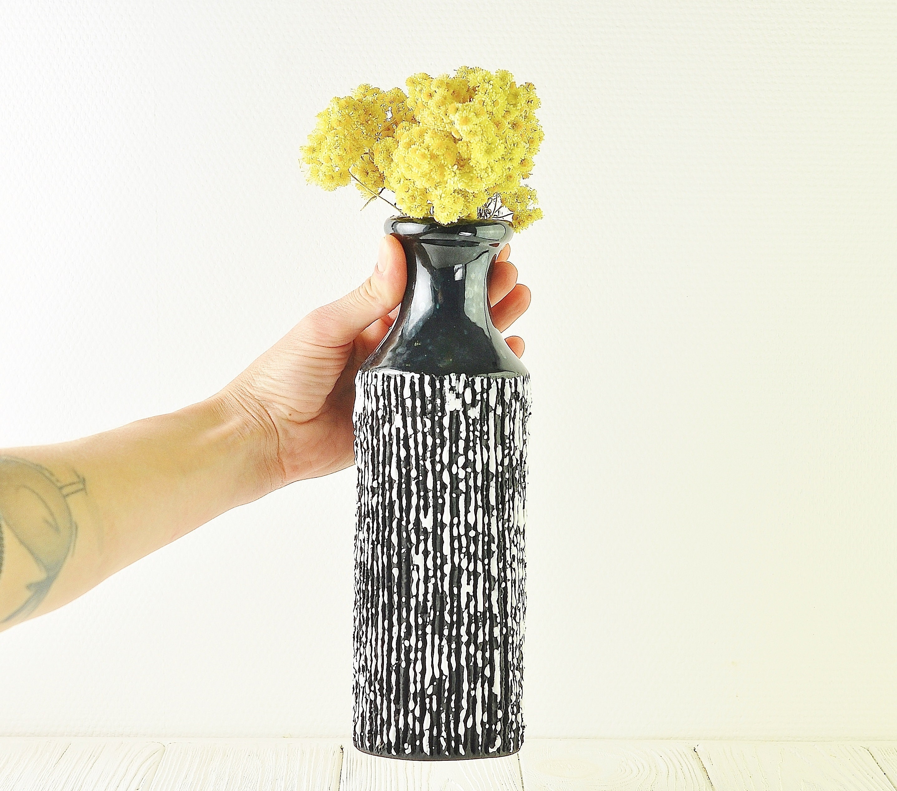 Contemporary Ceramic Flower Vase/ Handwork/ Black Vases/ | Etsy