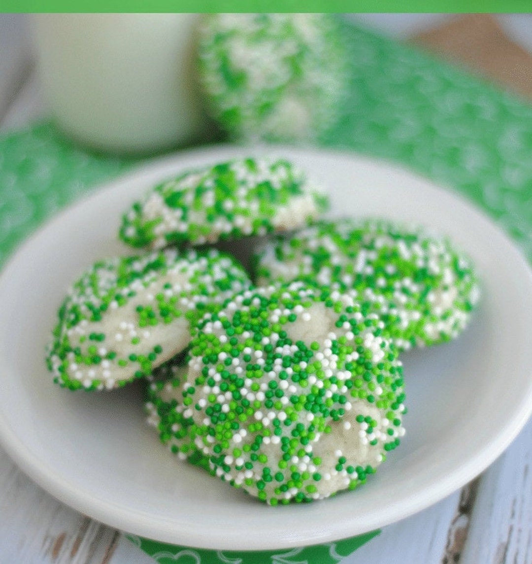 St Patricks Day Green Sprinkle Cookes 2.5 Dozen - Etsy