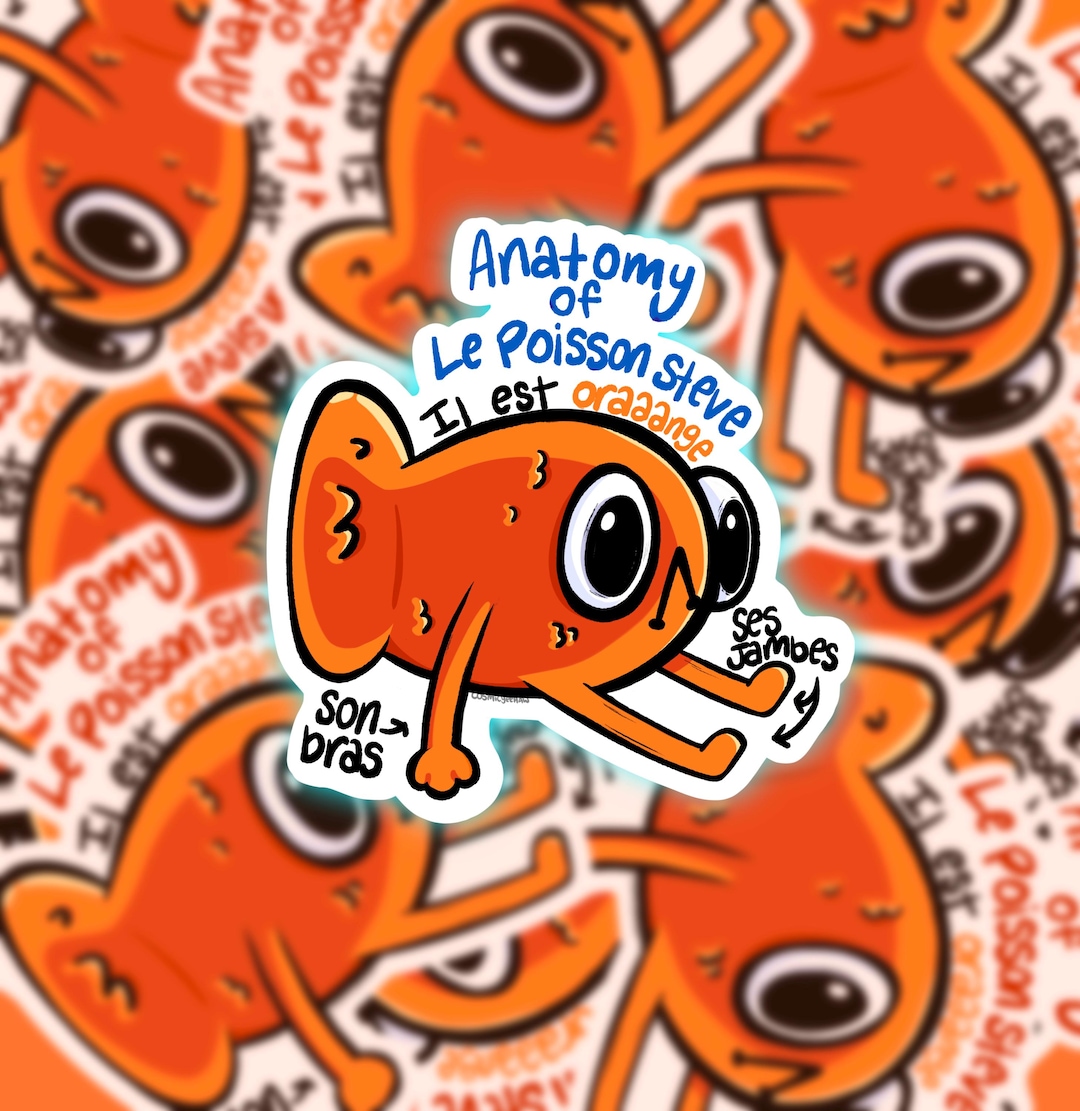 Le Poisson Steve 3.5 Inch Sticker Meme Sticker, Memes, Meme Decal - Etsy