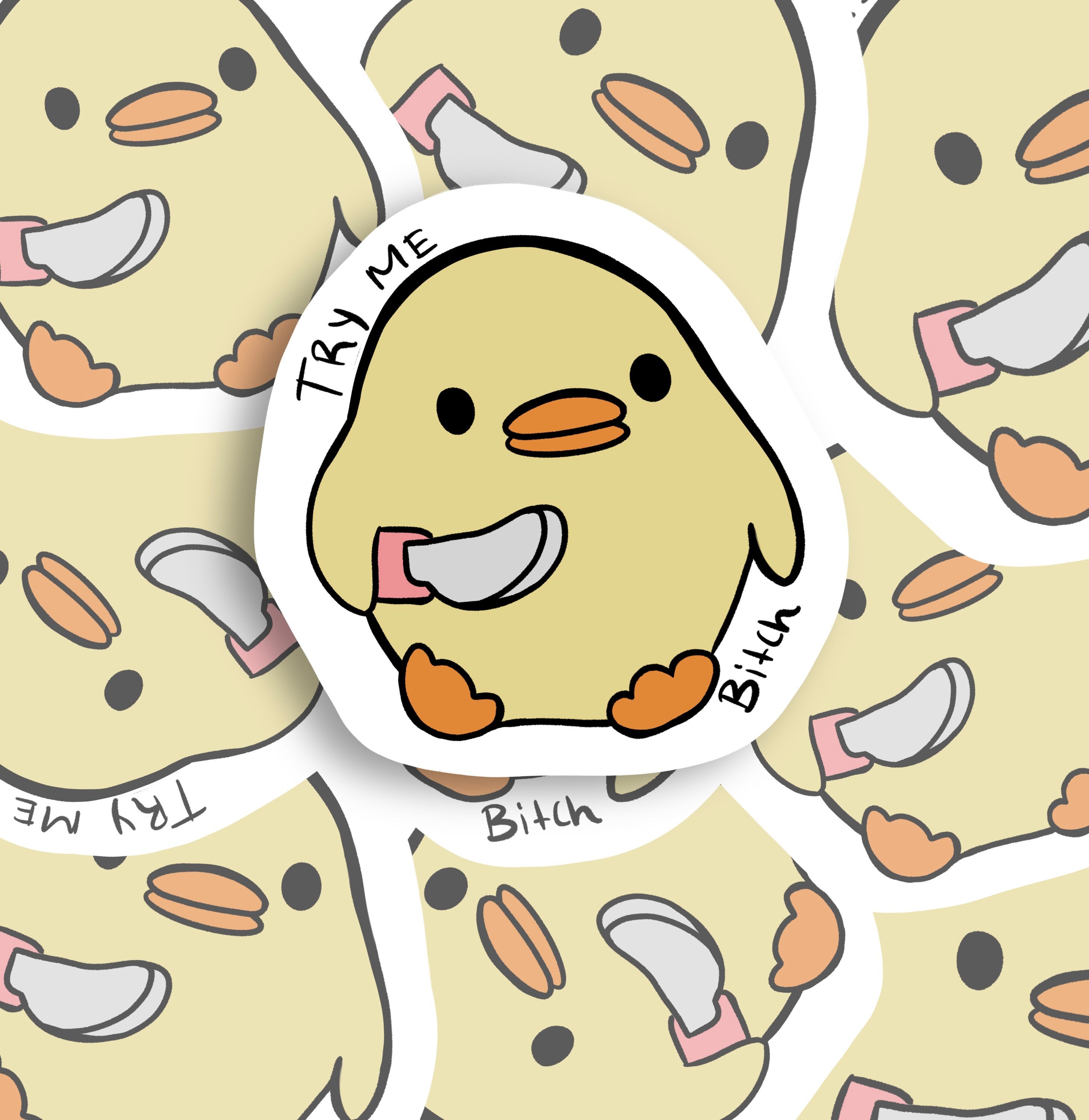 Chick With Knife Meme Sticker Chick Meme Try Me Bitch Meme | Etsy