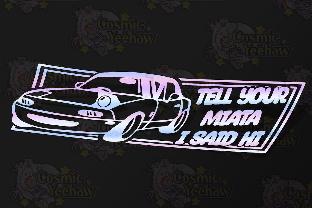 Mazda Miata Decal V2, Car Sticker, 8x3, JDM, Car Vinyl Decal - Etsy