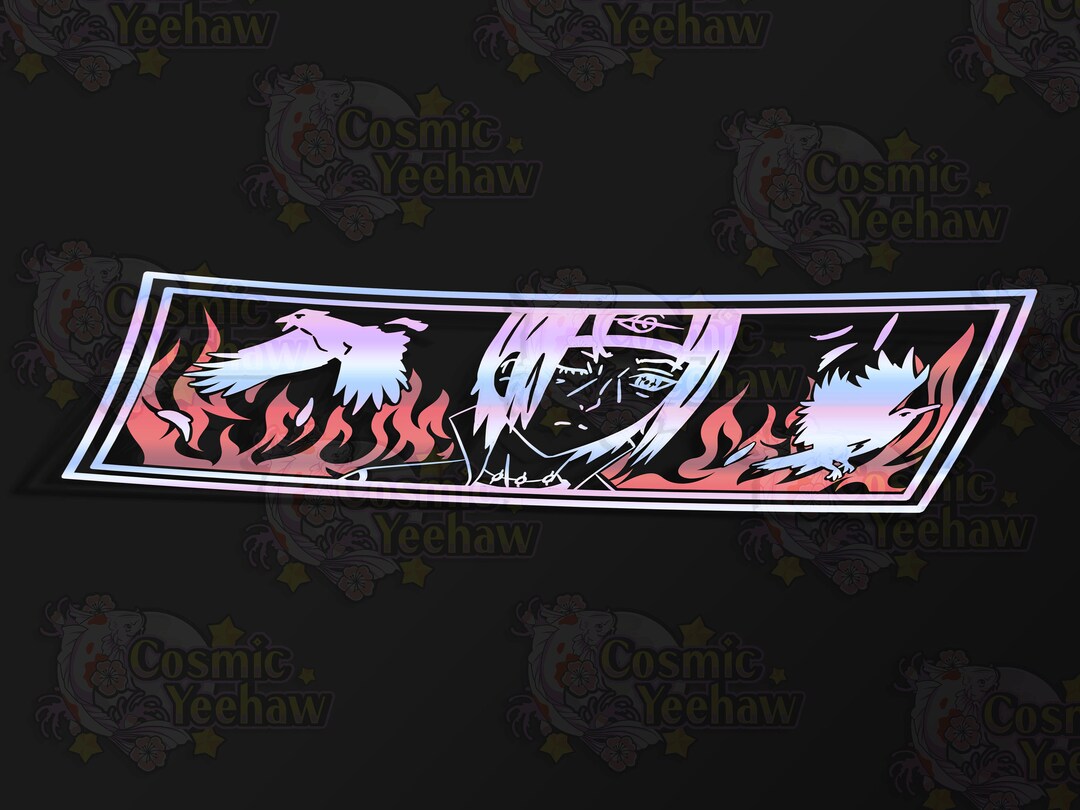 Crow Ninja Anime Vinyl Decal, 7x3, Anime Slap Sticker, Car Peeker, JDM ...