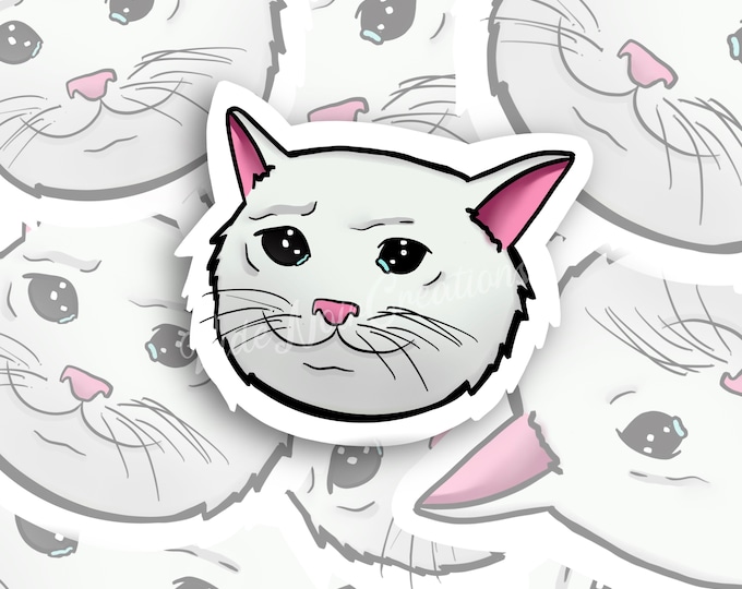 Sad Cat Meme Sticker, Cat Meme, Sad Cat, Meme, Memes, Funny Sticker ...