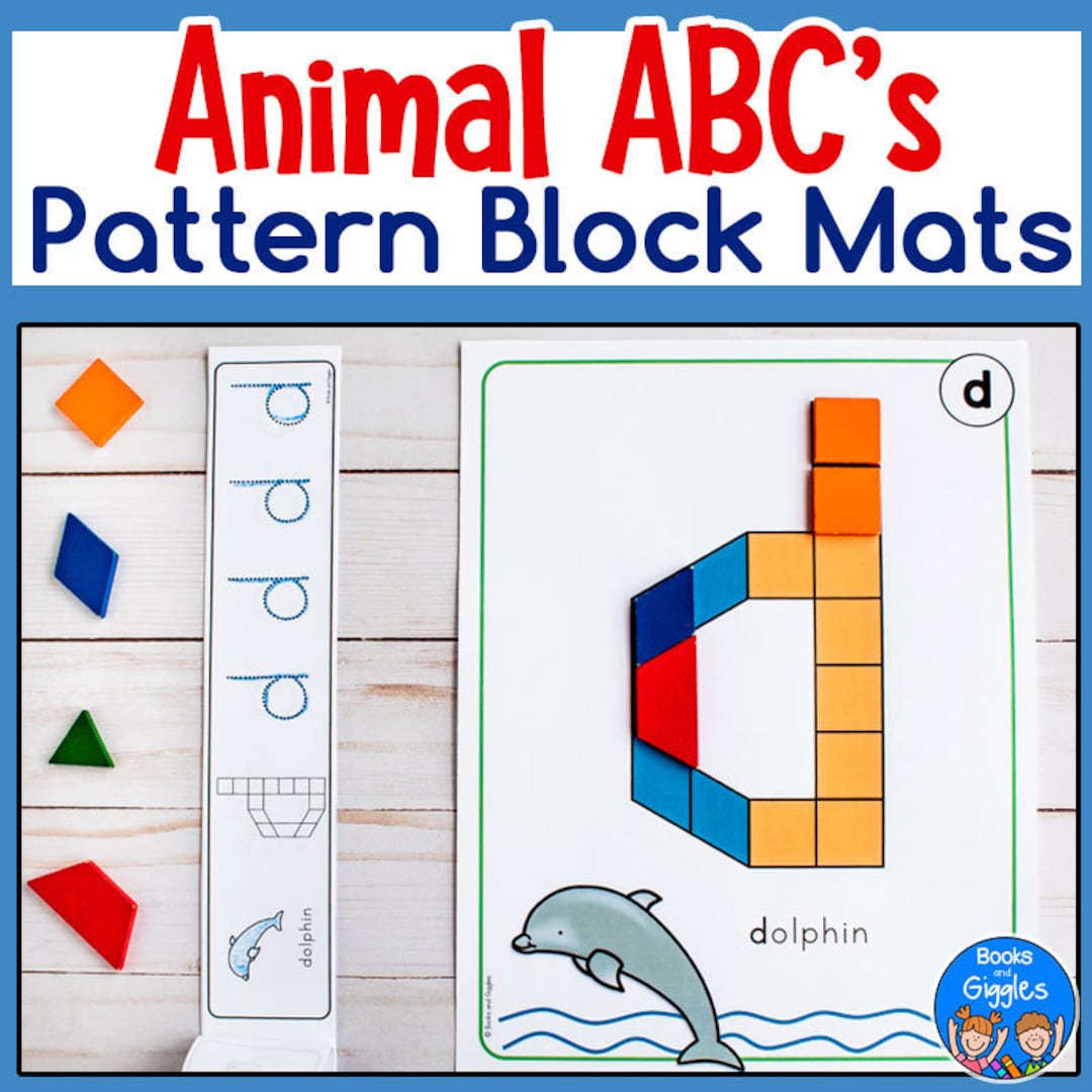 Animal Alphabet Mats for Pattern Blocks - Etsy