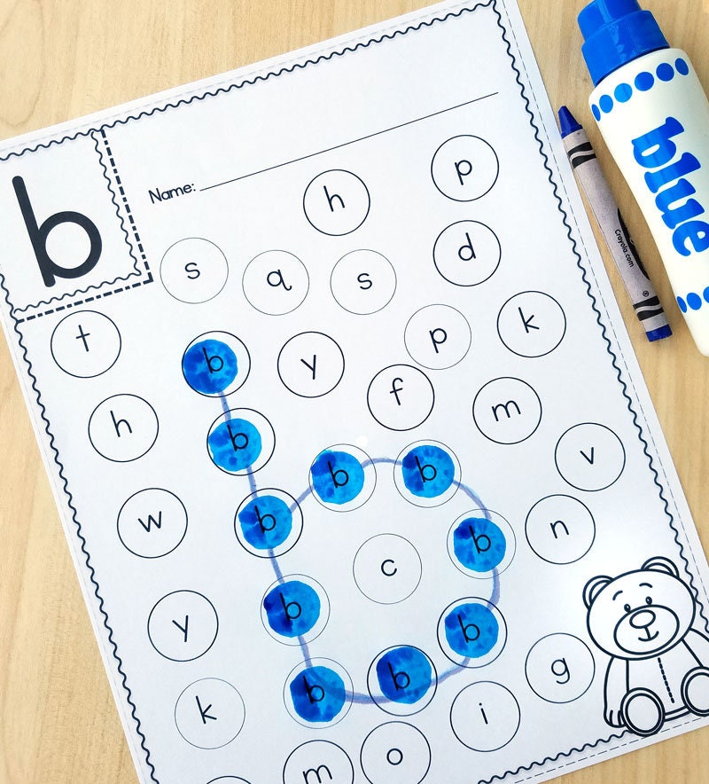 Lowercase Letter Worksheets for Dot Dabbers - Etsy