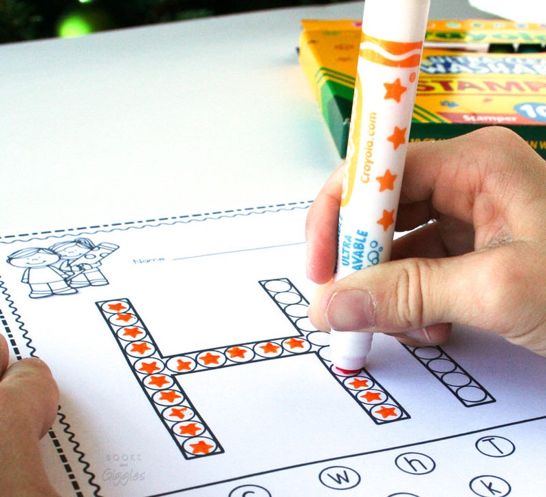 Letter Recognition Worksheets for Stamp Markers - Etsy