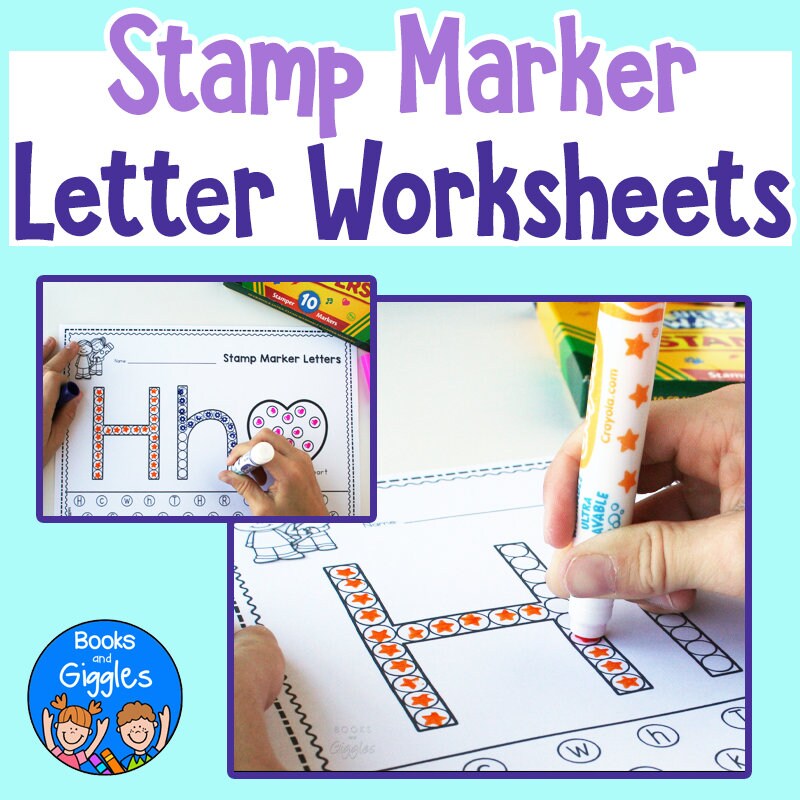 Letter Recognition Worksheets for Stamp Markers - Etsy