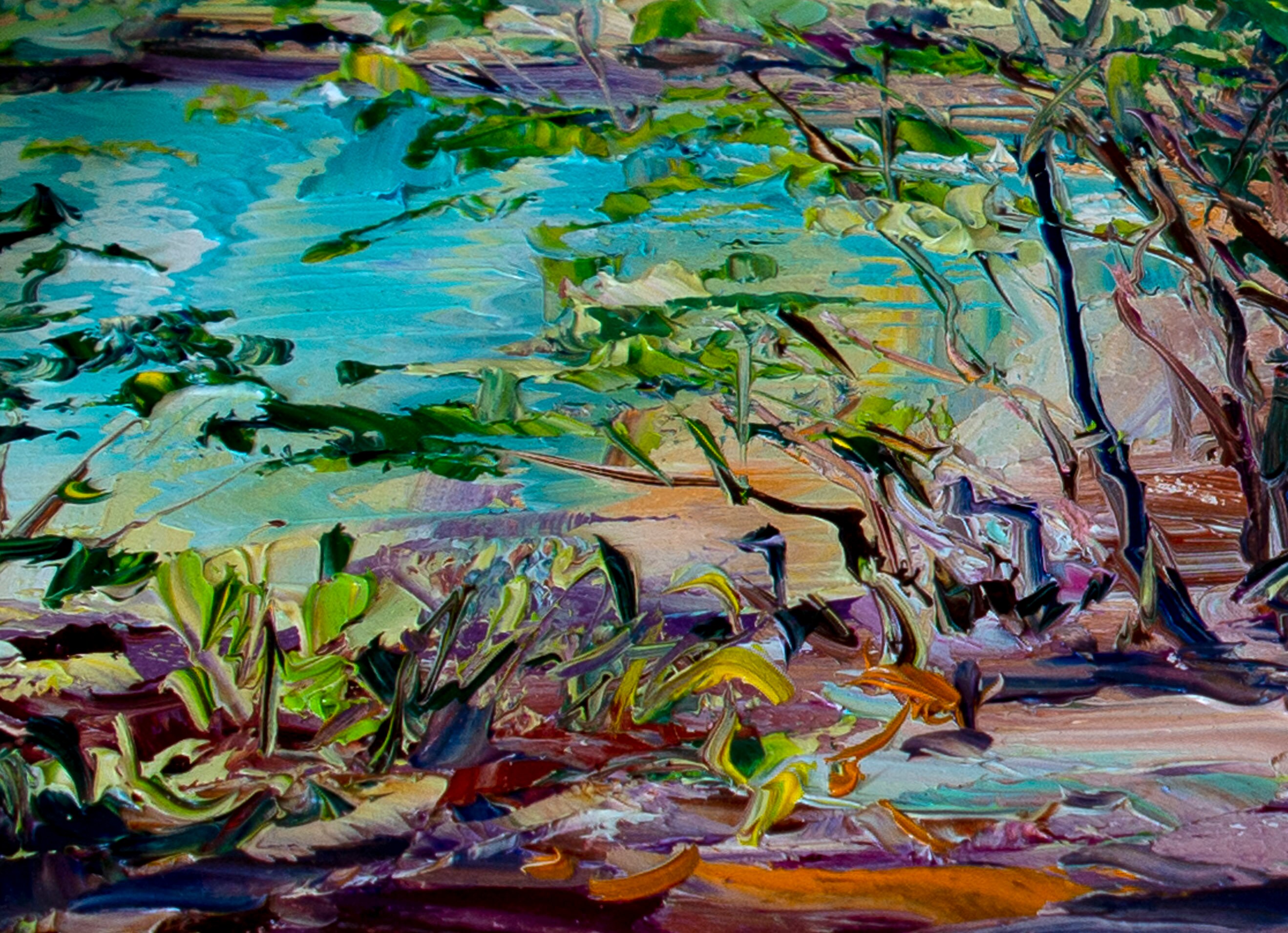 Abstract Forest Painting Original Art Small Impasto Oil | Etsy