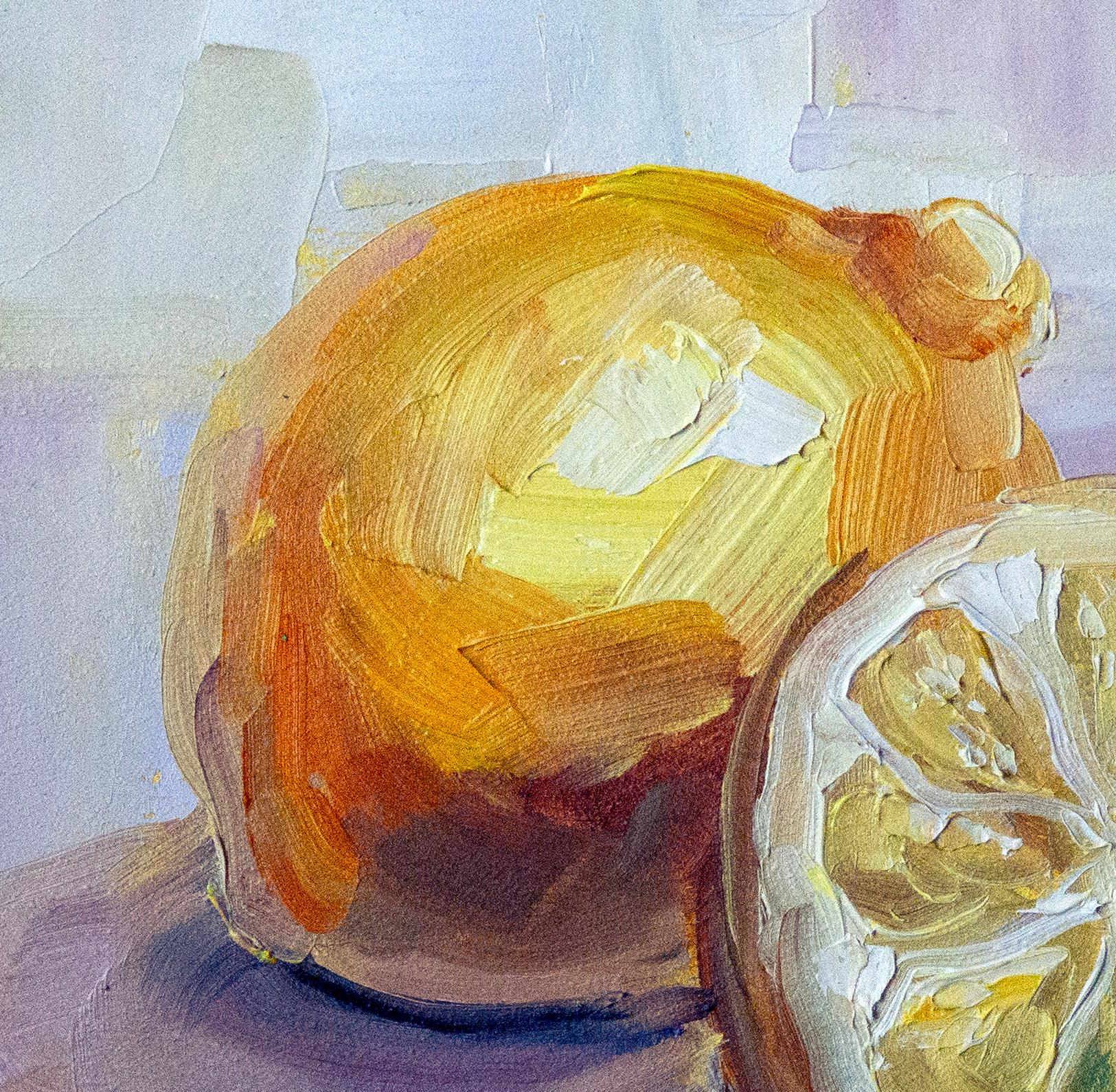 Lemons Painting Fruits Original Art Small Oil Painting by Natalia ...