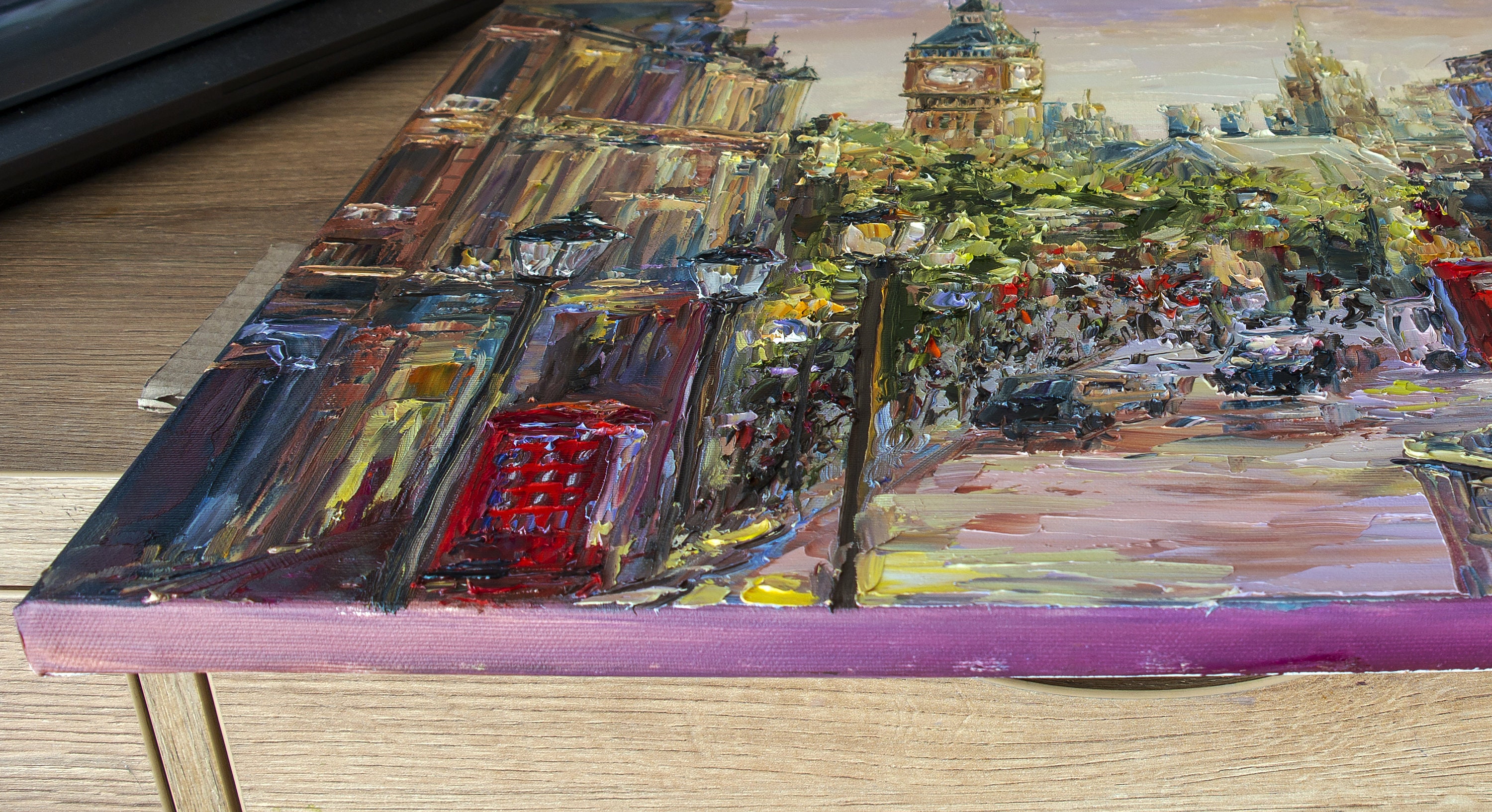 Big Ben Paintings on Canvas Original Art Evening London - Etsy