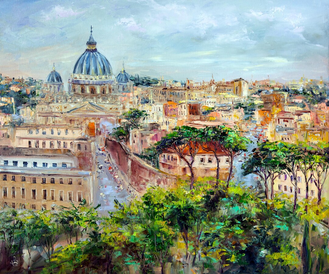 Rome Painting on Canvas Original Art Italy Wall Art Artwork by Bonatart ...