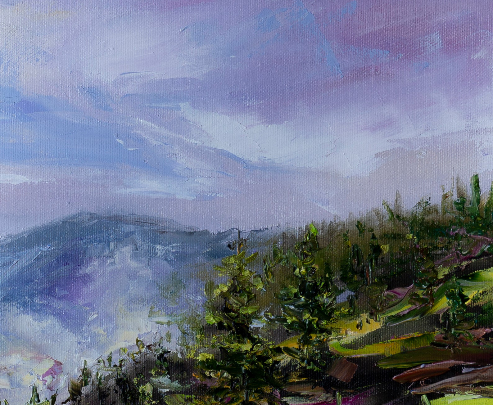 Textured Mountain Landscape Paintings on Canvas Original Art - Etsy