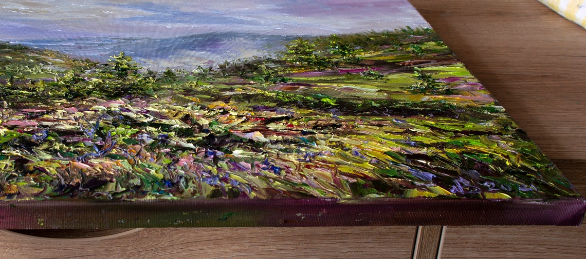 Textured Mountain Landscape Paintings on Canvas Original Art - Etsy