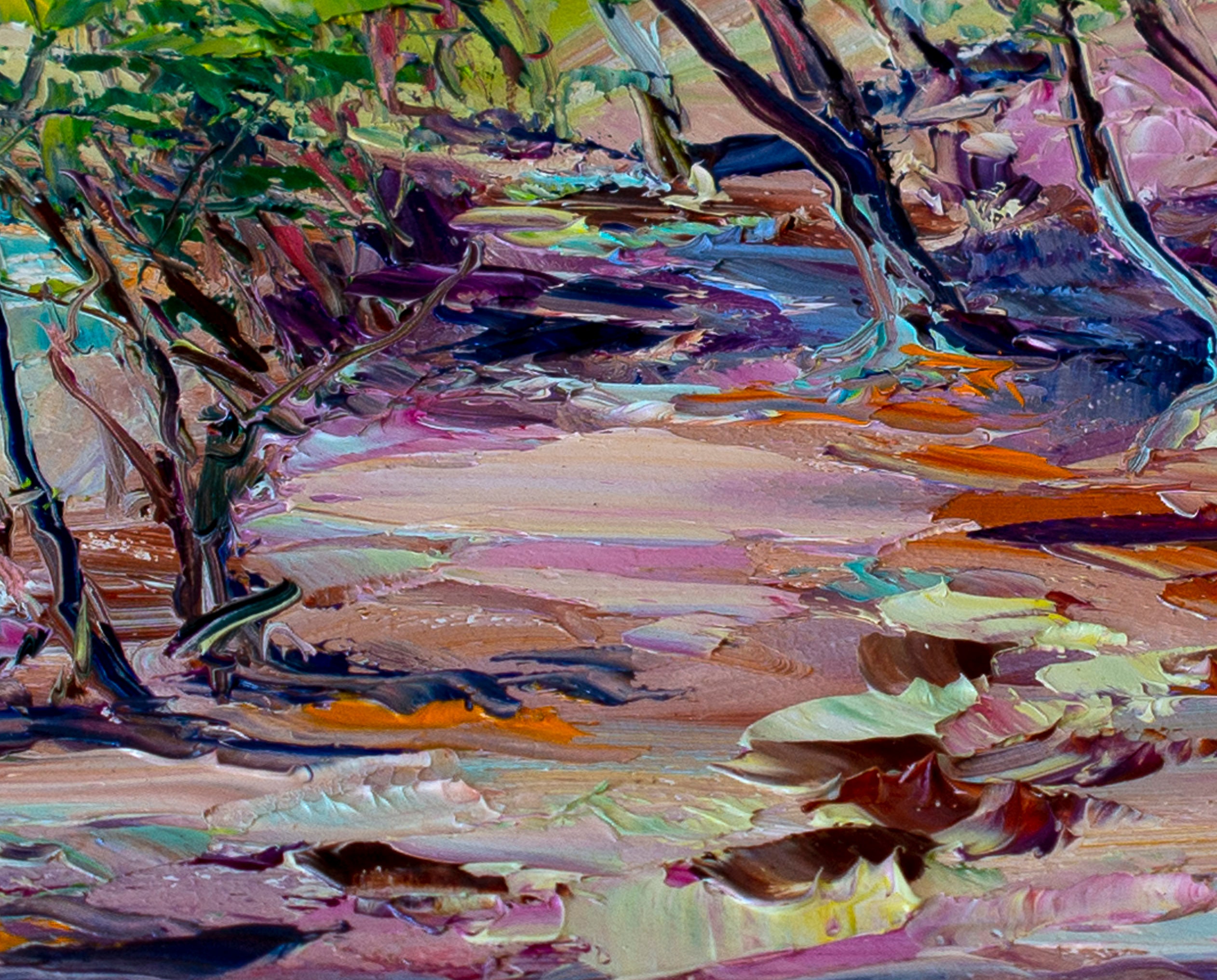 Abstract Forest Painting Original Art Small Impasto Oil | Etsy