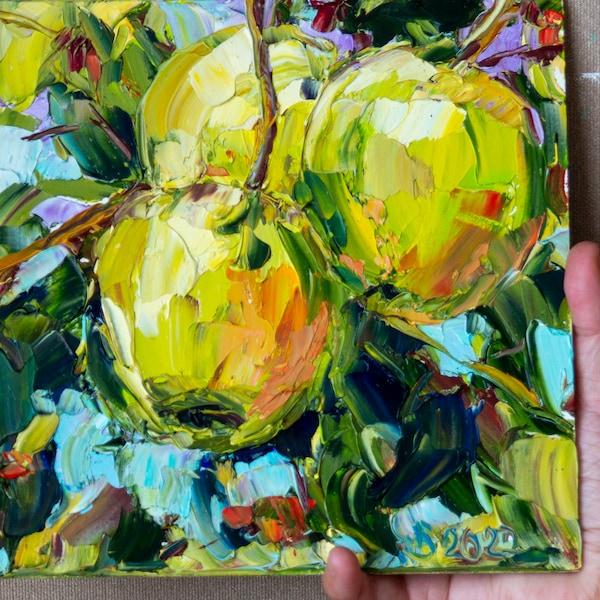 Apple Painting - Etsy