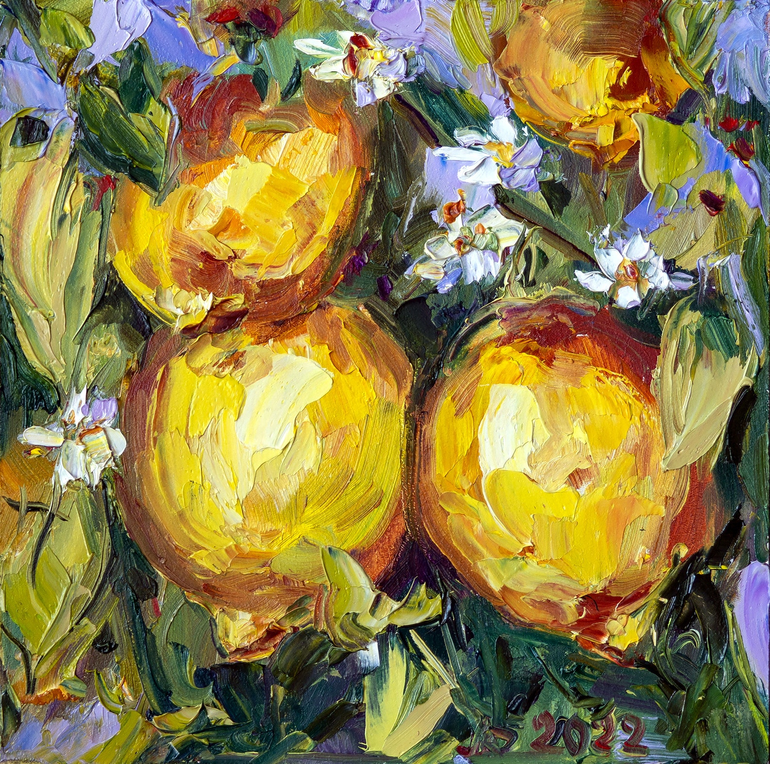 Lemon Painting Original Fruits Original Art Small Painting - Etsy