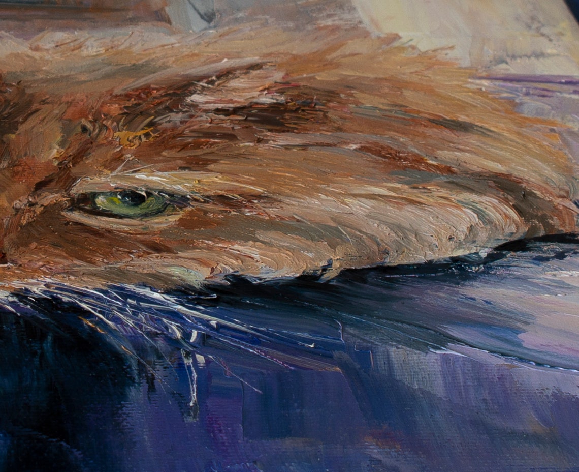 Original Art Ginger Cat Portrait Oil Paintings on Canvas - Etsy