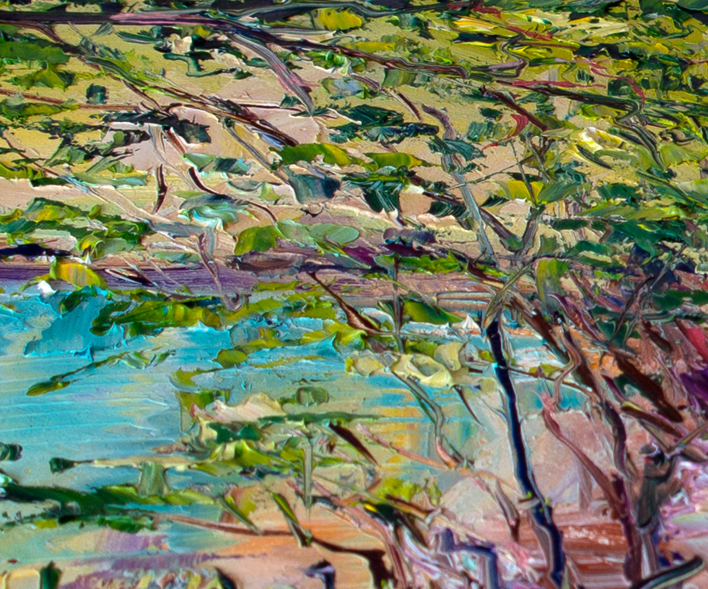 Abstract Forest Painting Original Art Small Impasto Oil | Etsy