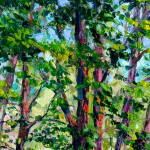 Textured Forest Paintings on Canvas Original Art - Etsy
