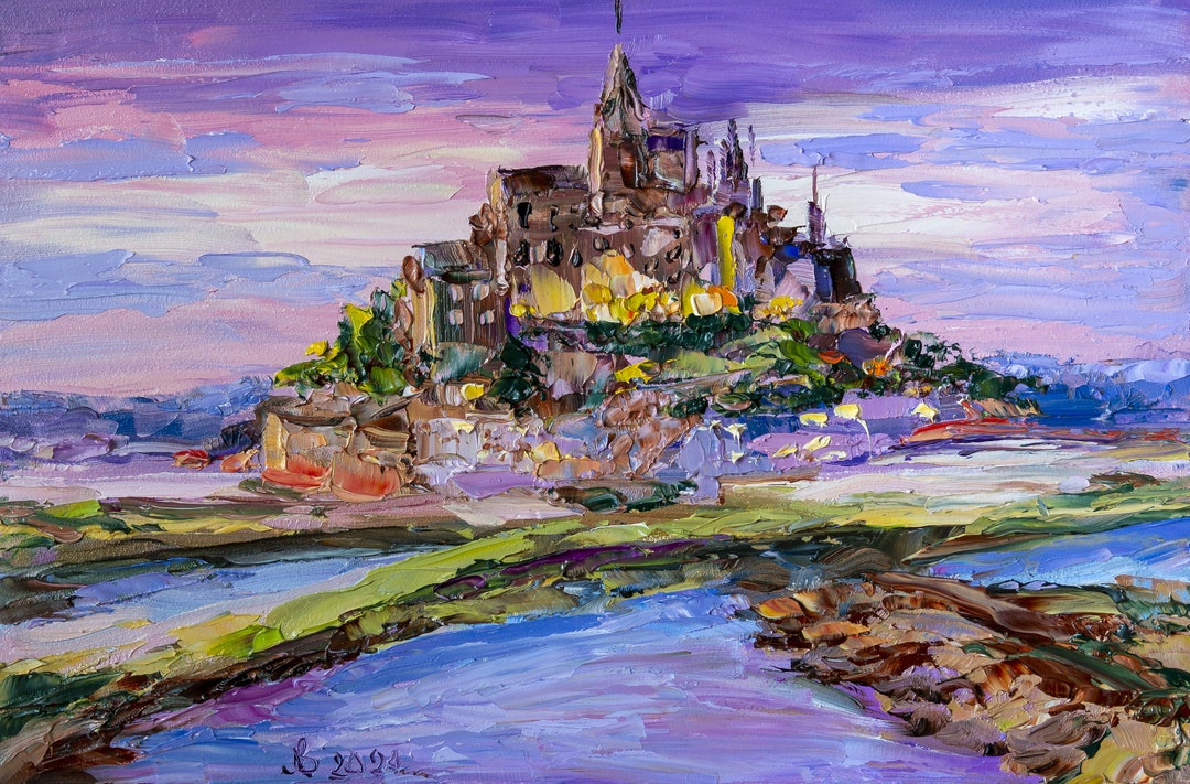 Castles of France Painting Original Oil Art, France Landscape ...