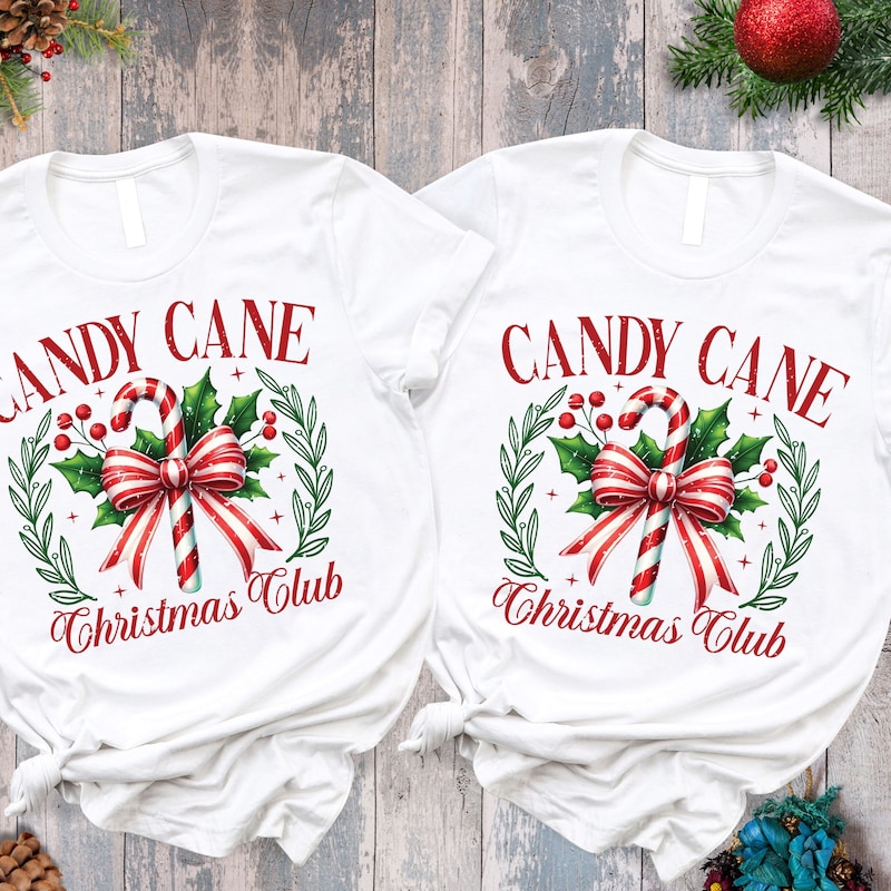 White Candy Cane T Shirts - Etsy