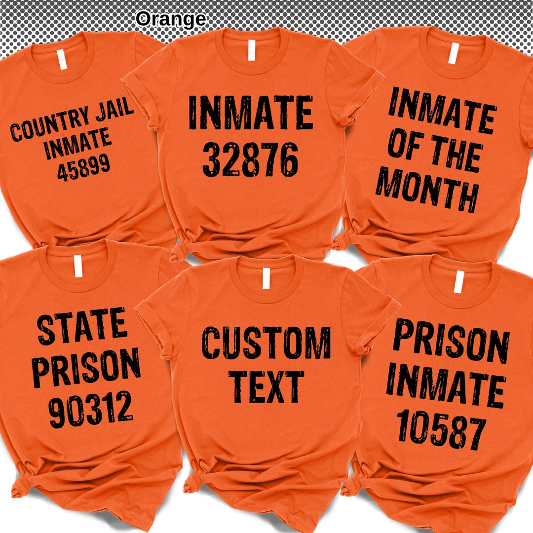 Prison Inmate Costume Shirt: Halloween Party Group Tee - Etsy