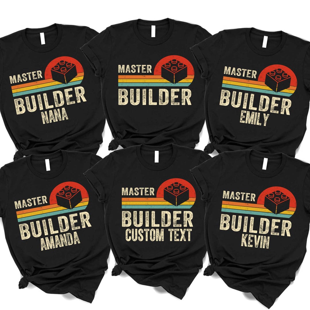 Master Builder Shirt: Custom Family Matching Tees - Etsy