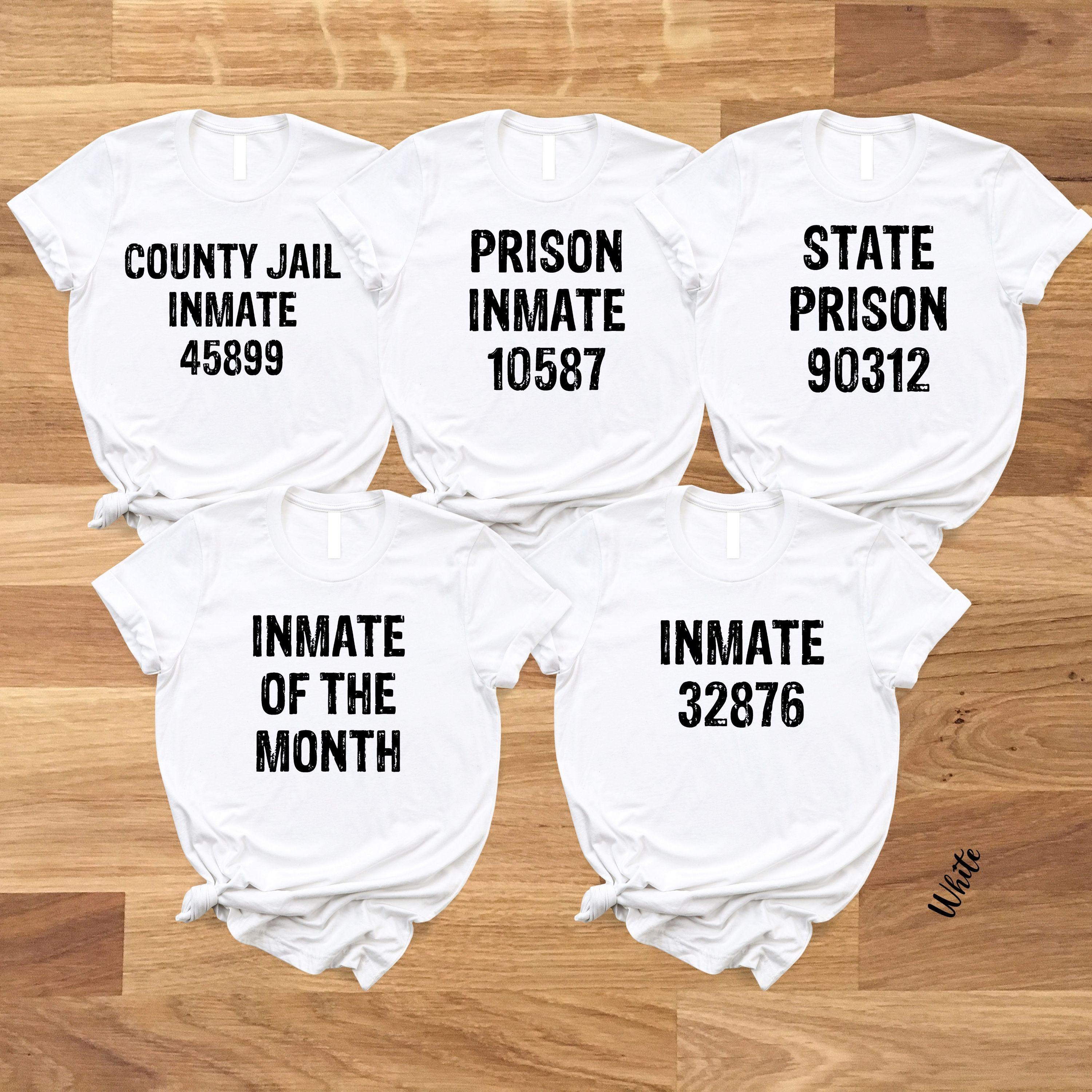 Prison Inmate Costume Shirt: Halloween Party Group Tee - Etsy